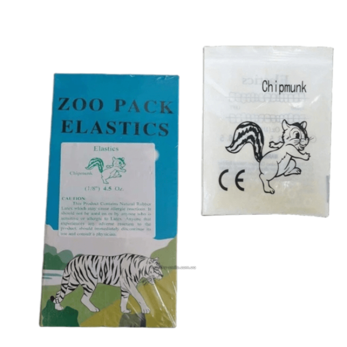 Еластики (Резинки для брекетів), Chipmunk, 1/8" (3,18мм), 4.5 Oz, 100шт