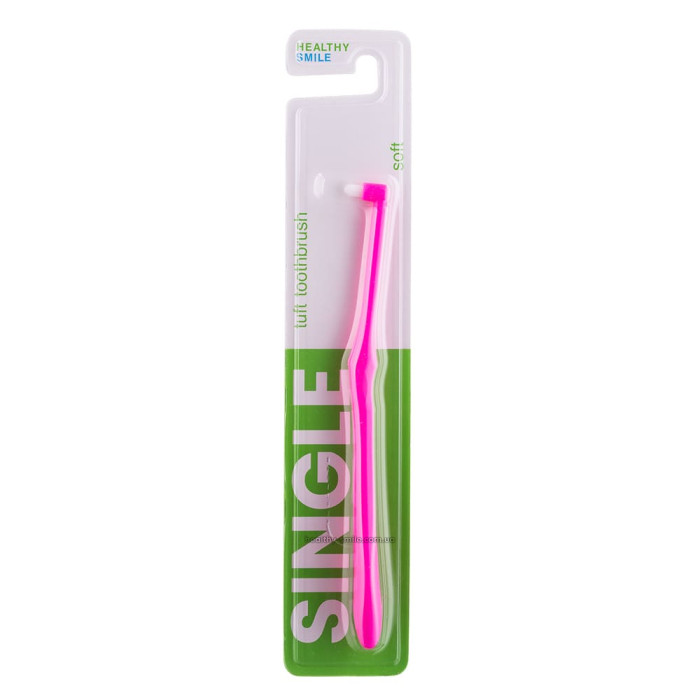 Healthy Smile single tuft toothbrush, Pink