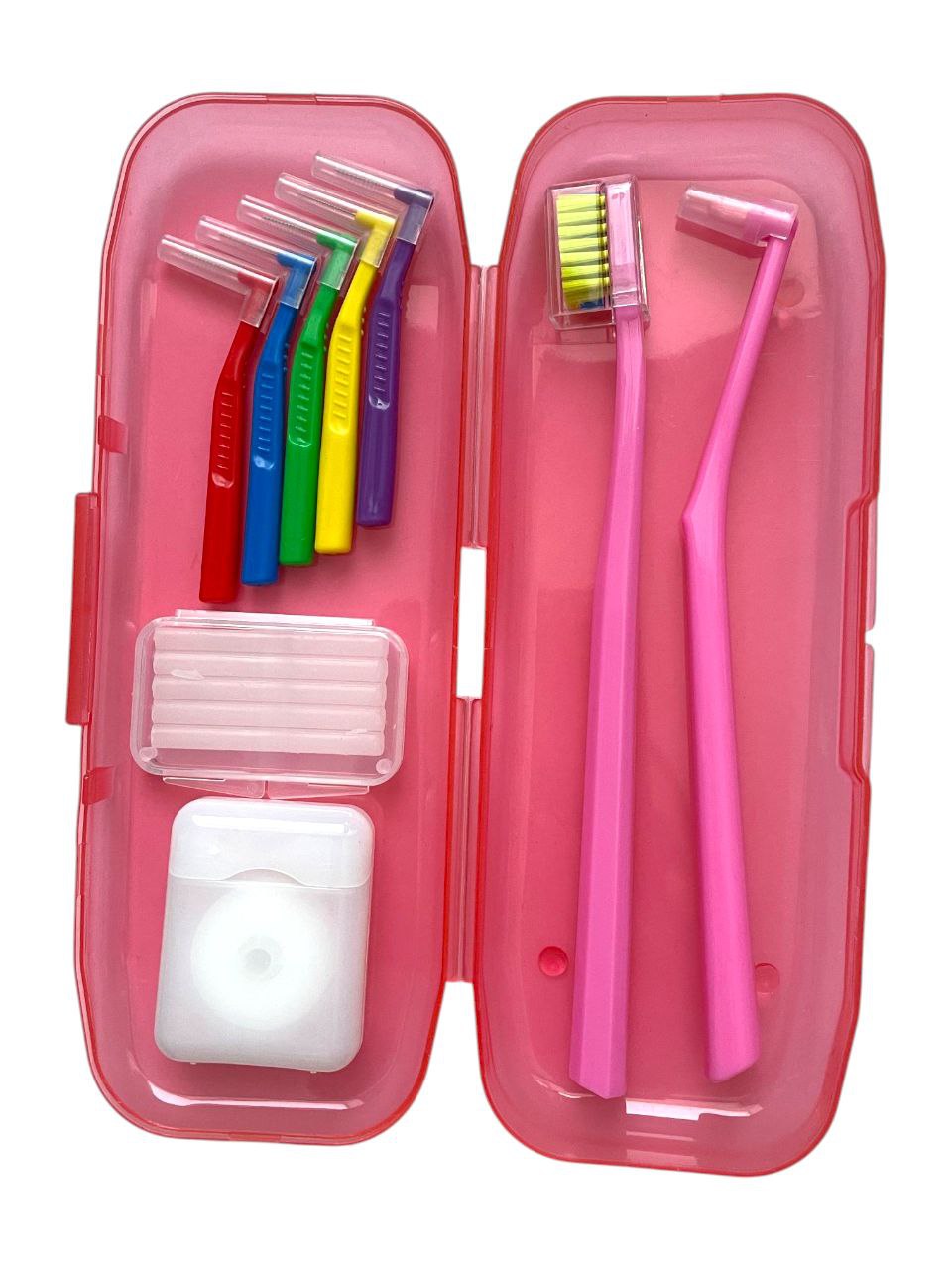 Braces set, basic, in red case